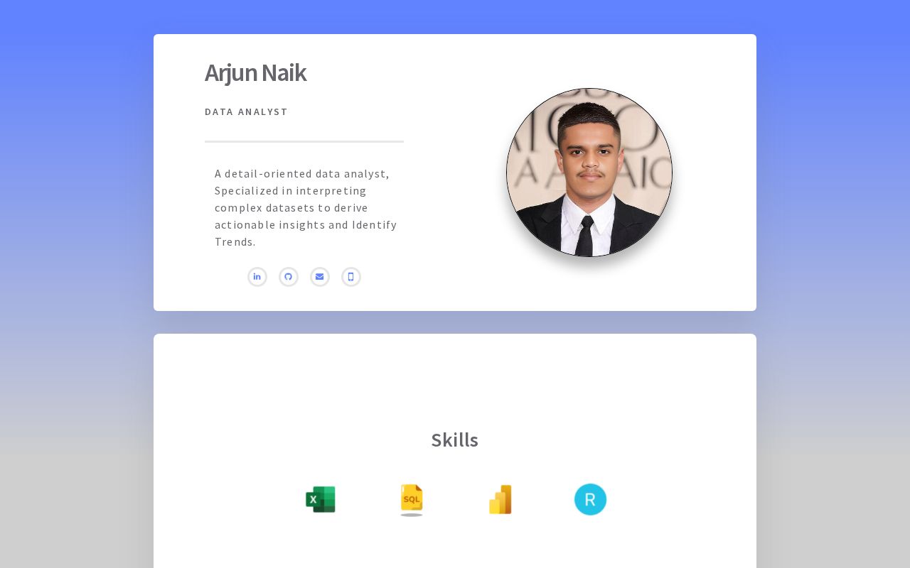 Arjun Naik Portfolio
